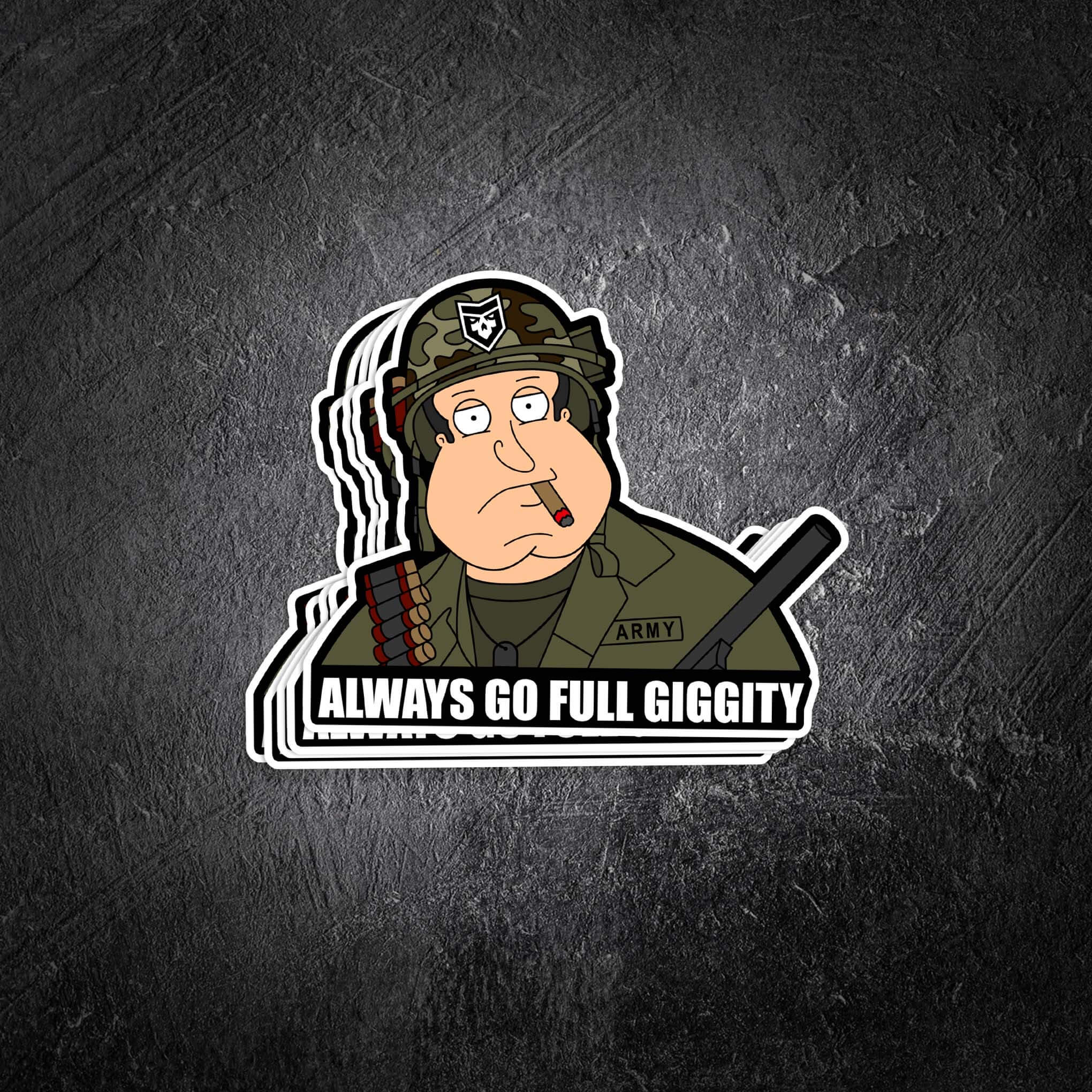 Quagmire Always Go Full Giggity Decal – Green Beret