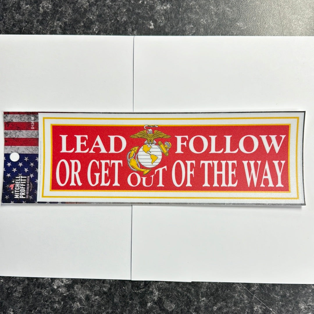 Lead Follow Get Out of the Way Bumper Sticker – Green Beret