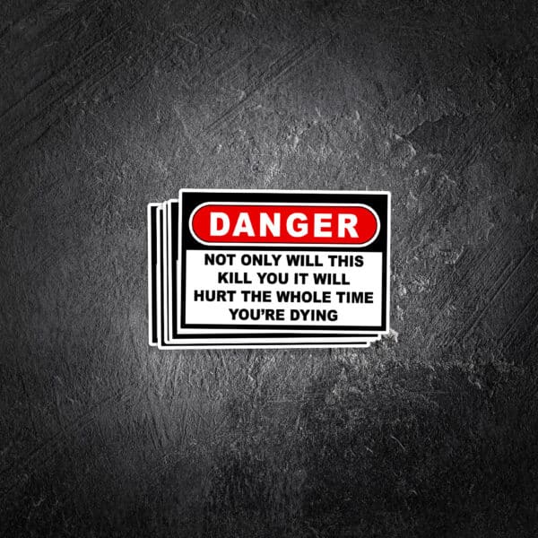Danger Sign Decal – Green Beret