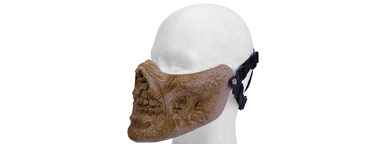 1/2 Face Zombie Skull Mask – Green Beret