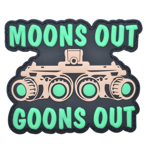 Moons Out Goons Out PVC Patch – Green Beret