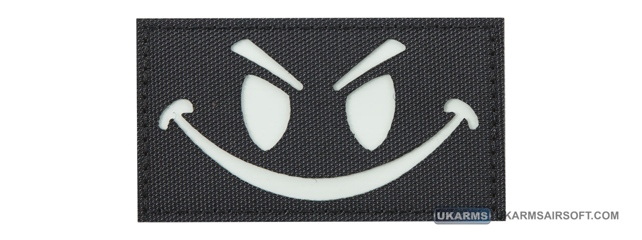 Reflective Evil Smiley Velcro Patch – Green Beret