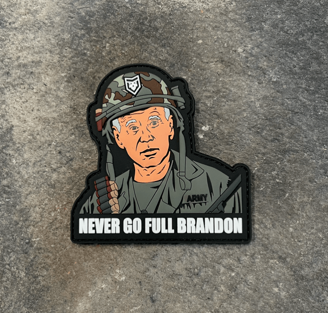 Never Go Full Brandon PVC Patch – Green Beret