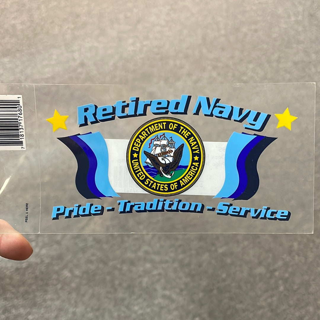 Retired Navy Pride Tradition Service Decal – Green Beret