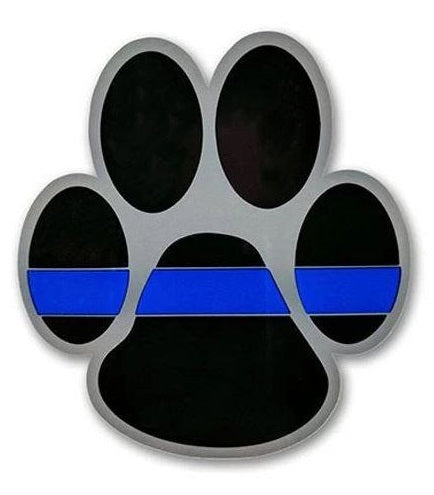 Thin Blue Line Paw Sticker – Green Beret