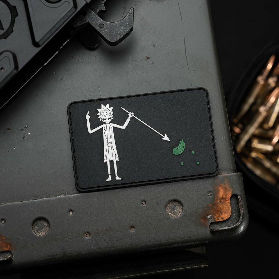Pickle Rick Blackbeard PVC Patch – Green Beret
