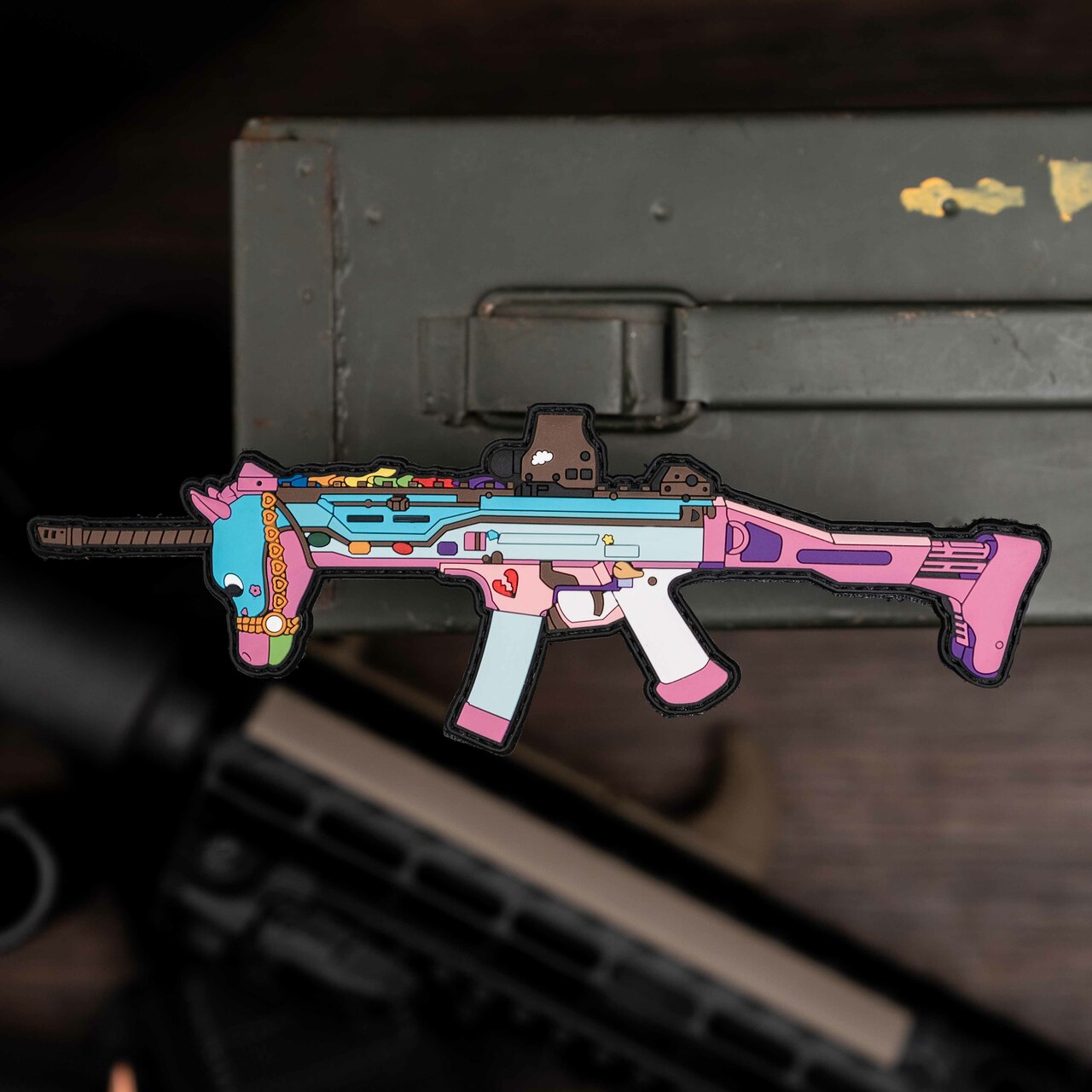 Unicorn Gun 3D PVC Patch – Green Beret